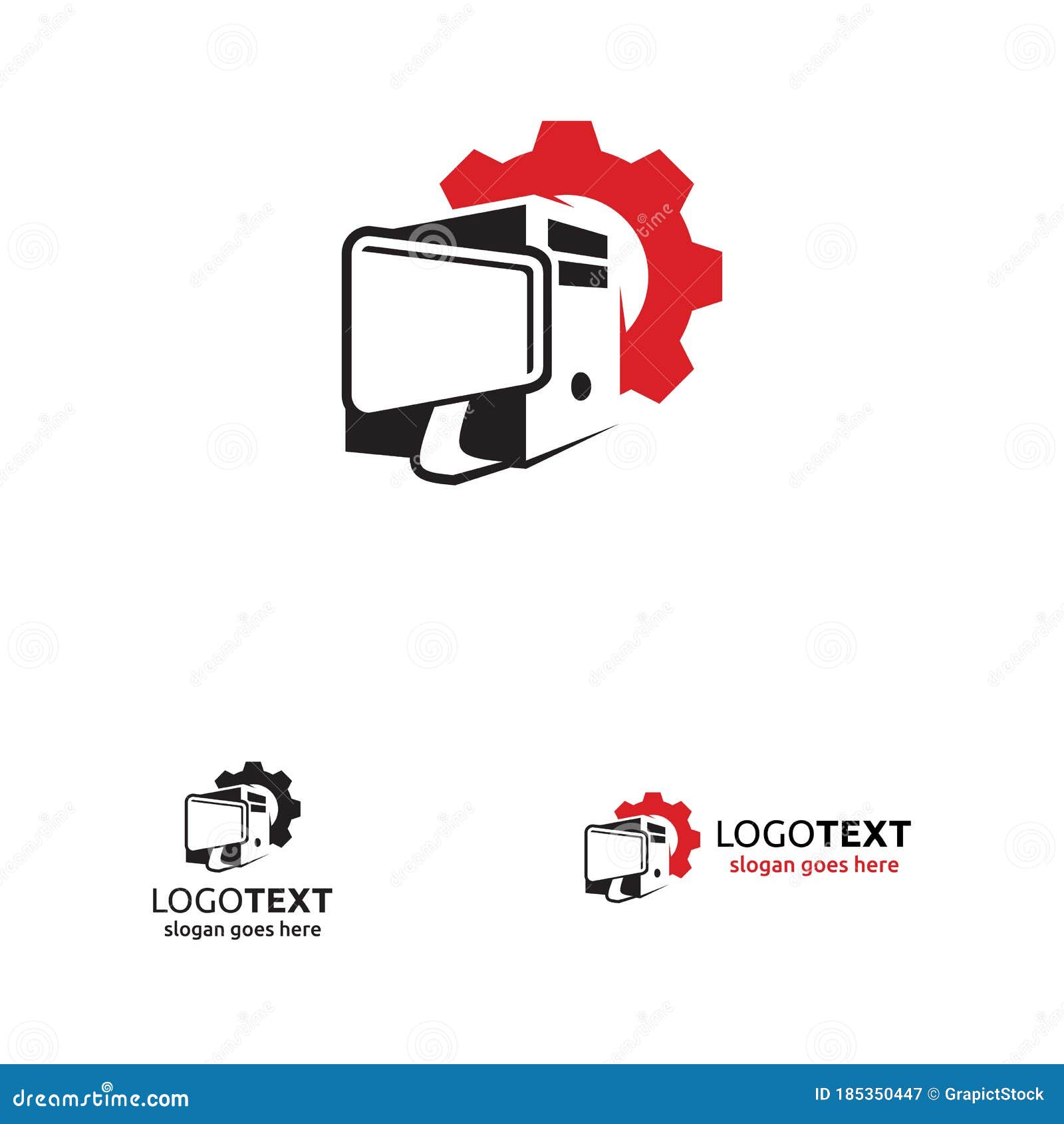 Personal Computer Service Icon. Computer Repair Logo Design Concept ...
