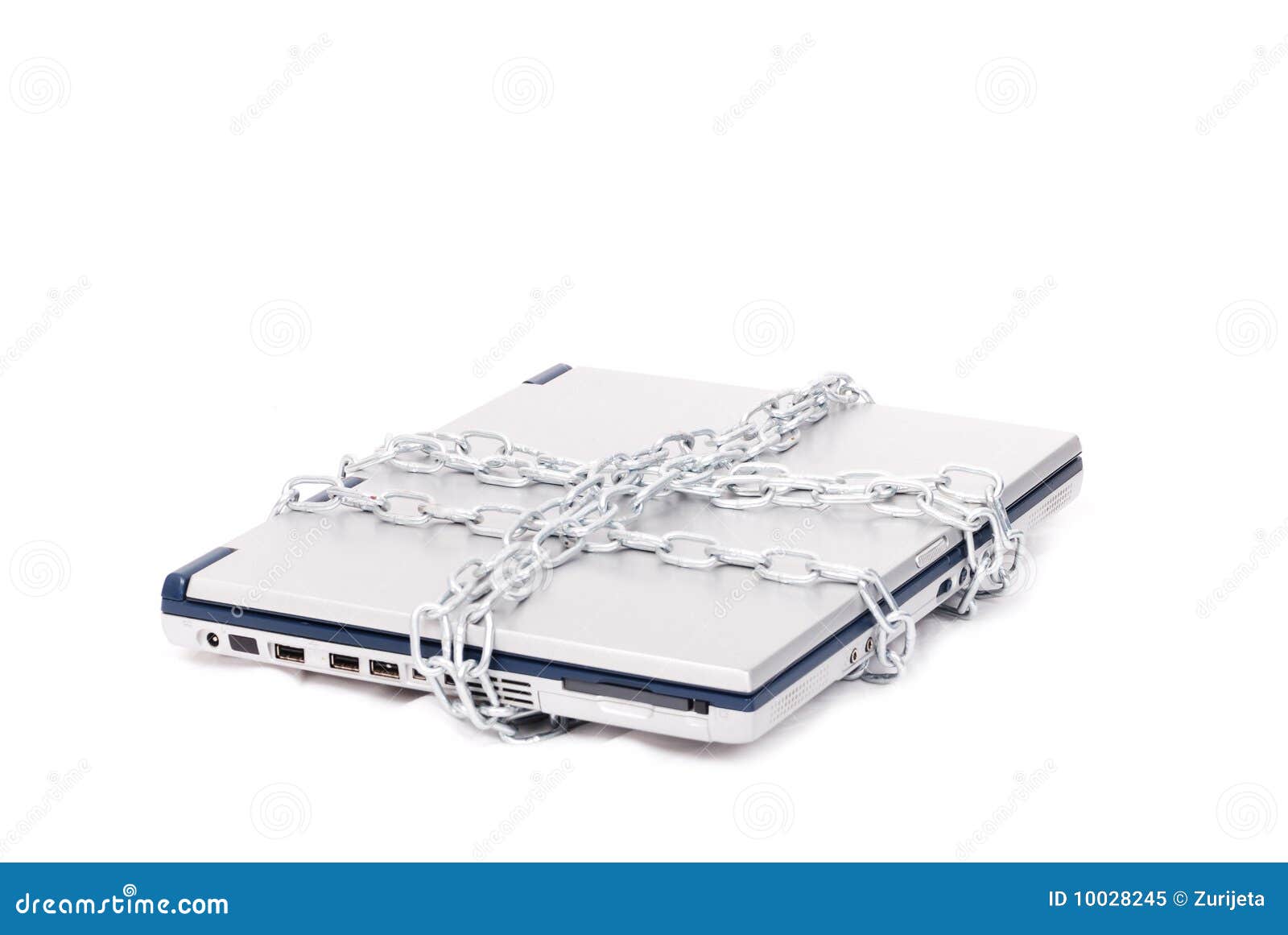 Personal Computer Tied by Chain Stock Image - Image of hardware, male ...