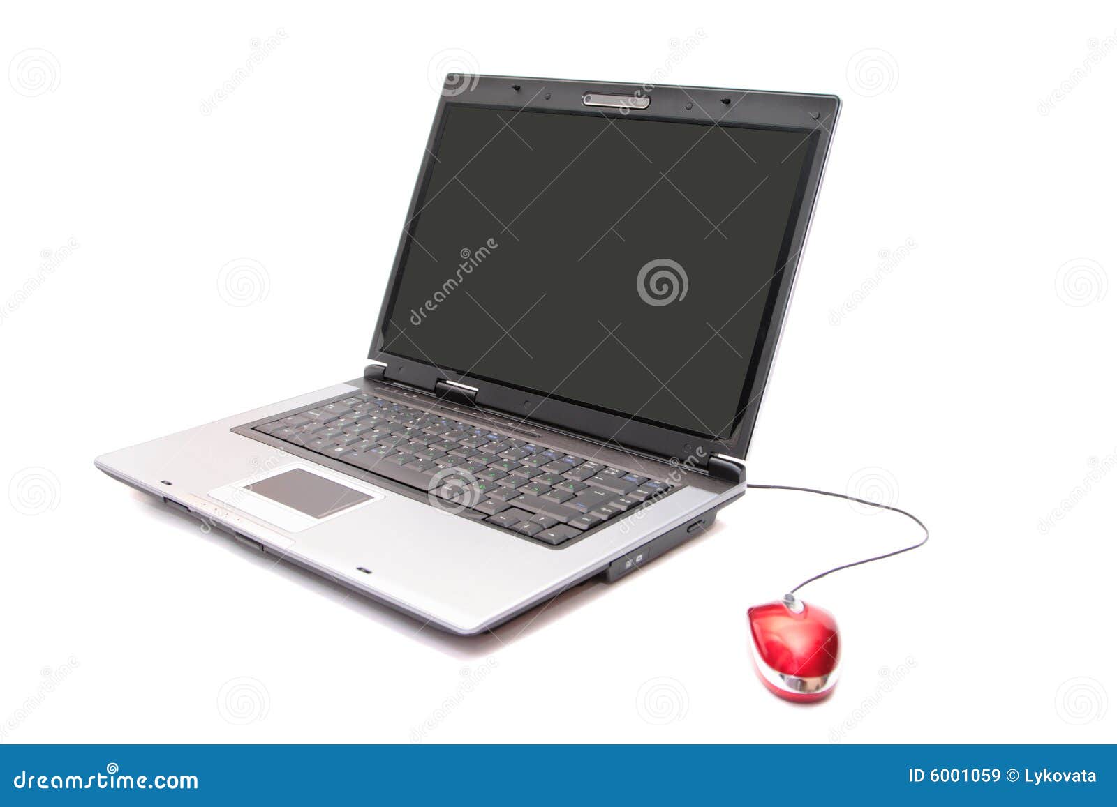 Personal-Computer- Und Rote Maus Stockbild - Bild von seilzug ...