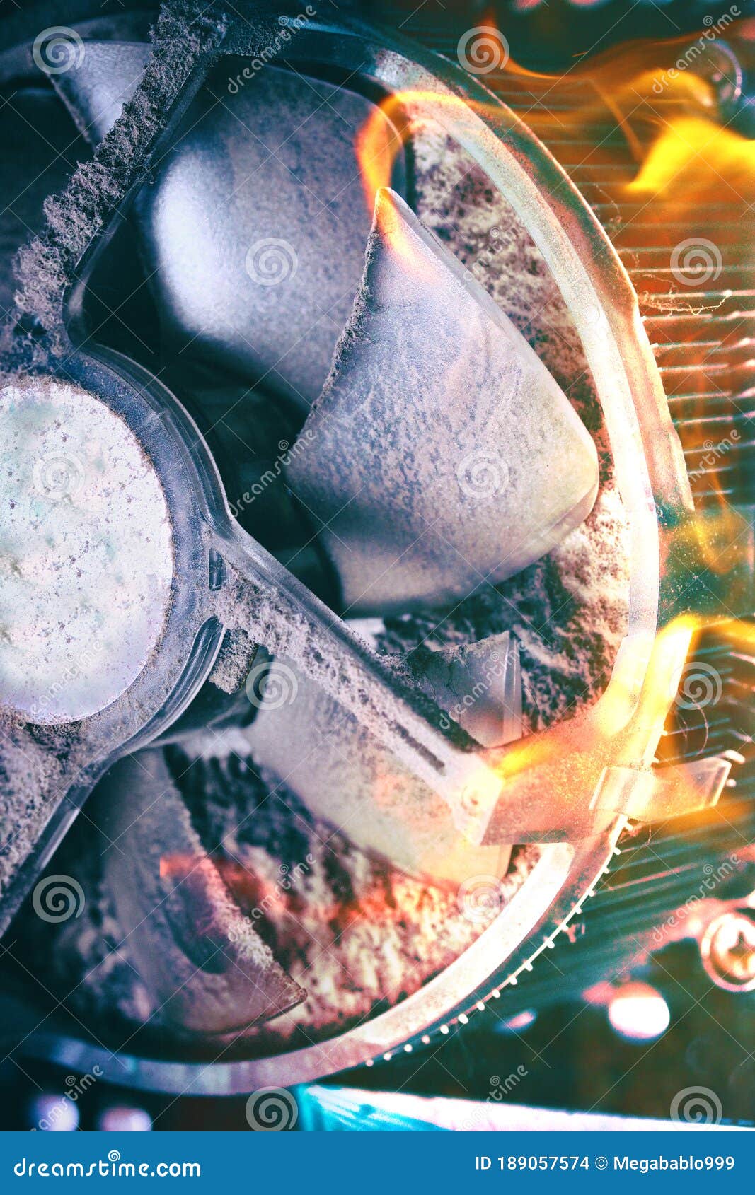 Old Computer System Unit with Dust Inside Stock Photo - Image of device ...
