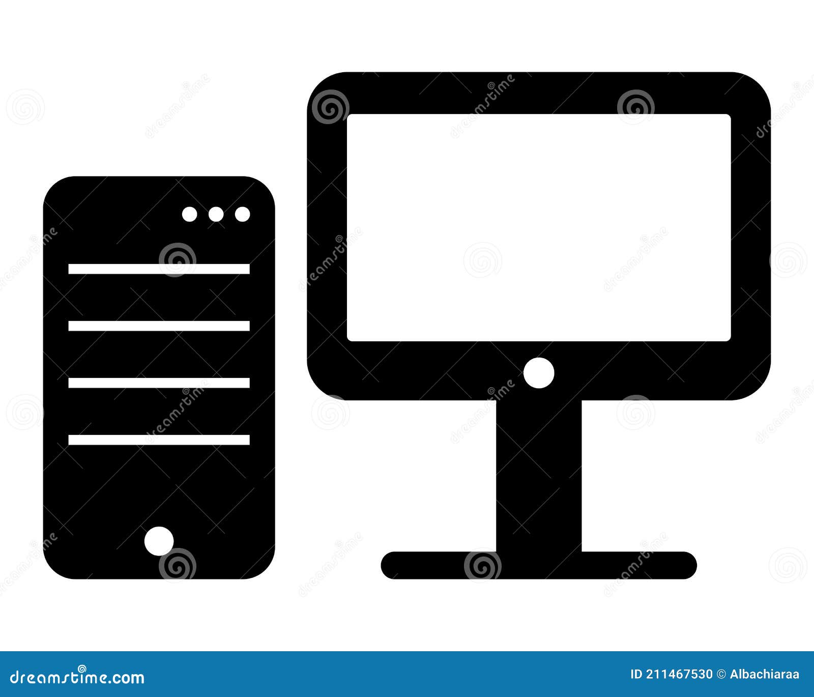 Personal Computer. Vector Pictogram. Icon. Stock Vector - Illustration ...