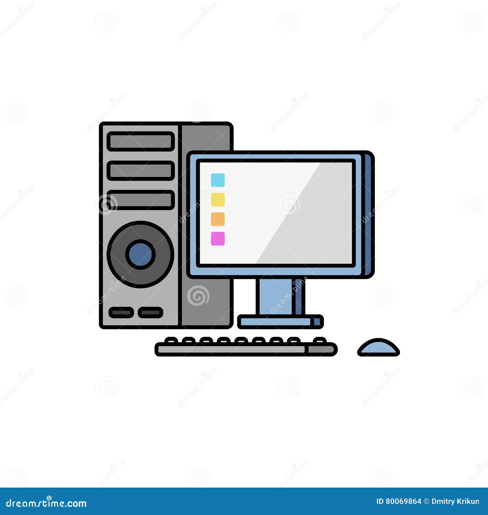 Personal Computer White Background Stock Illustrations – 20,716 ...