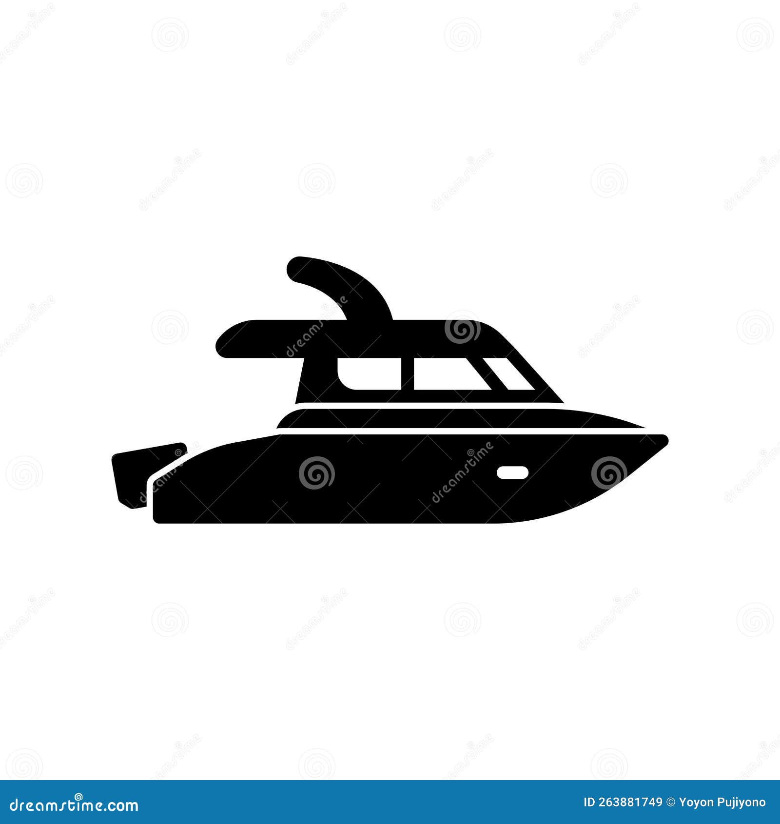 Personal Cruiser Ship Icon for Water Transportation Stock Vector ...
