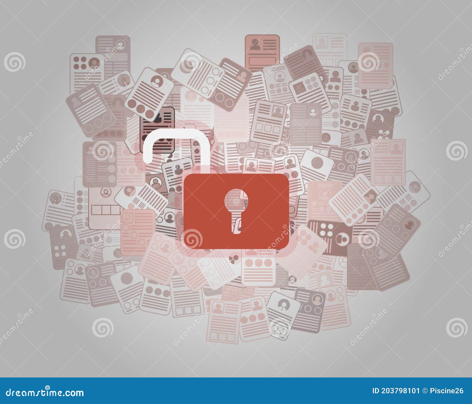 Personal Data Being Hacked or Shared To Third-party Vector Stock Vector ...