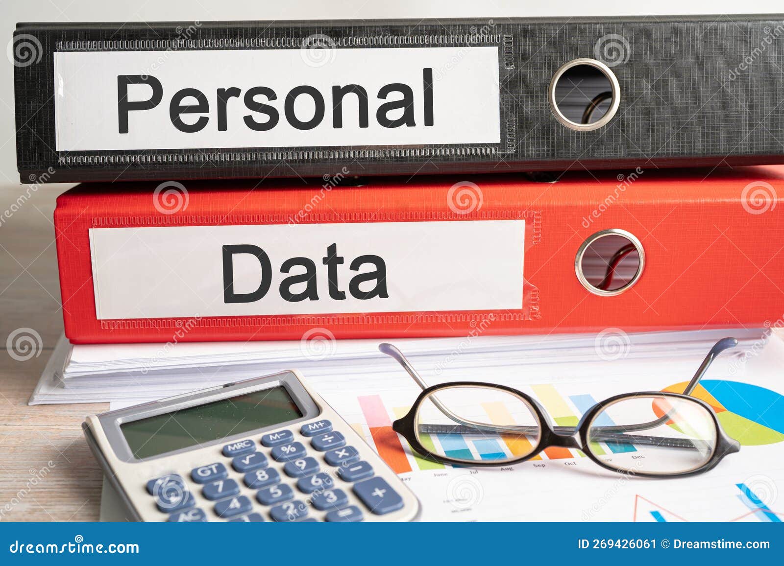 Personal, Data. Binder Data Finance Report Business with Graph Analysis ...