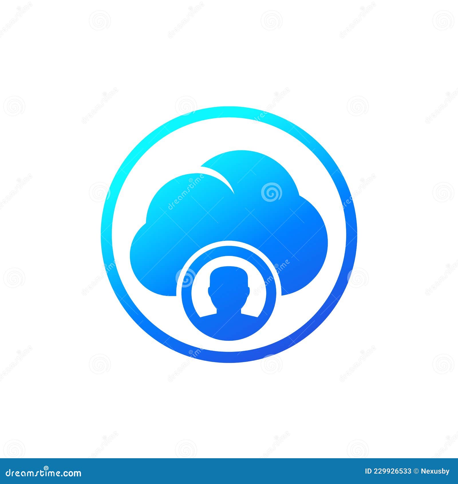 Personal Data in a Cloud Icon, Vector Stock Vector - Illustration of ...