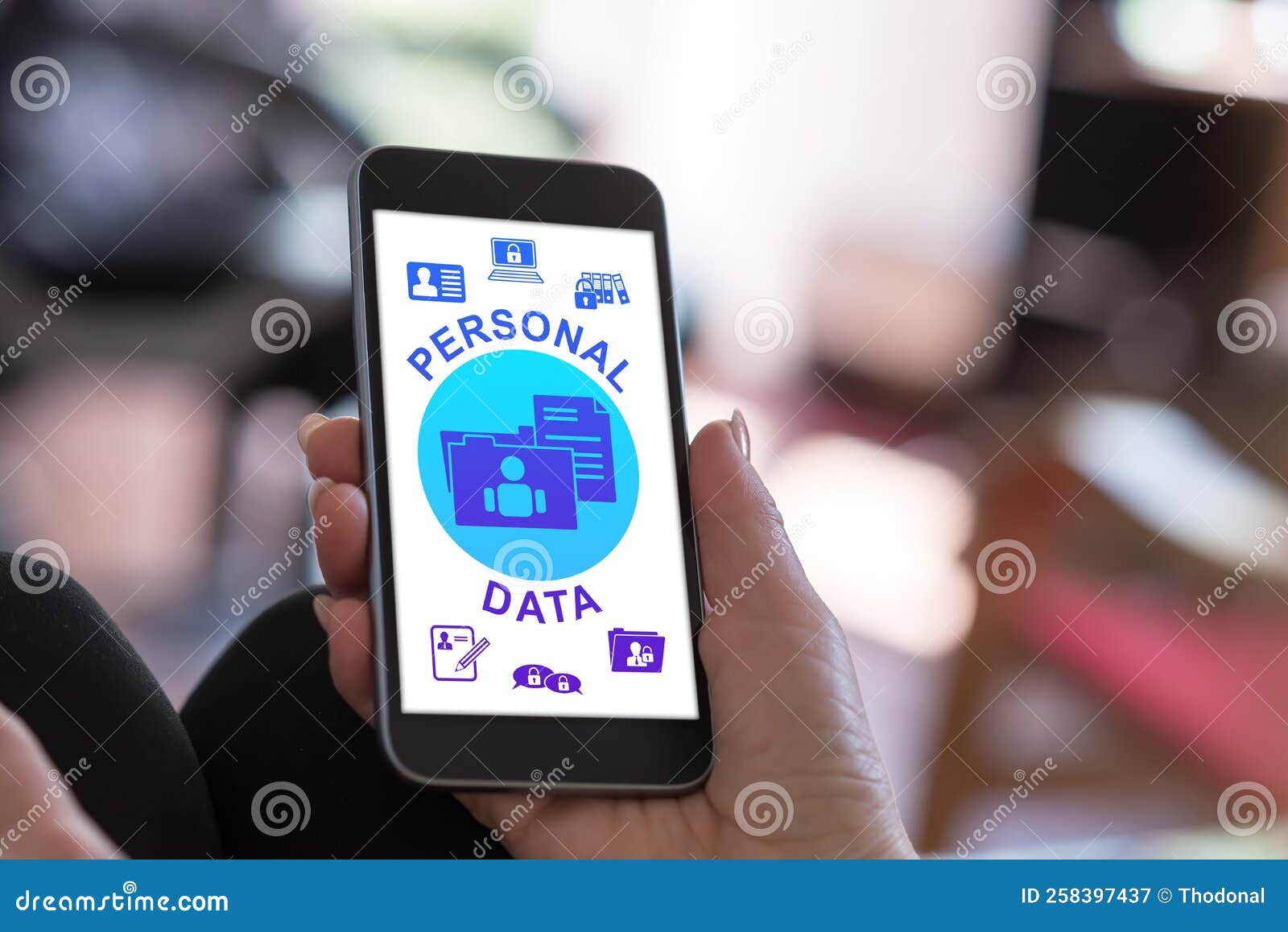 Personal Data Concept on a Smartphone Stock Image - Image of dsgvo ...