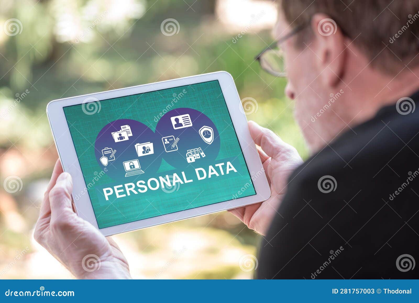 Personal Data Concept on a Tablet Stock Image - Image of resources ...
