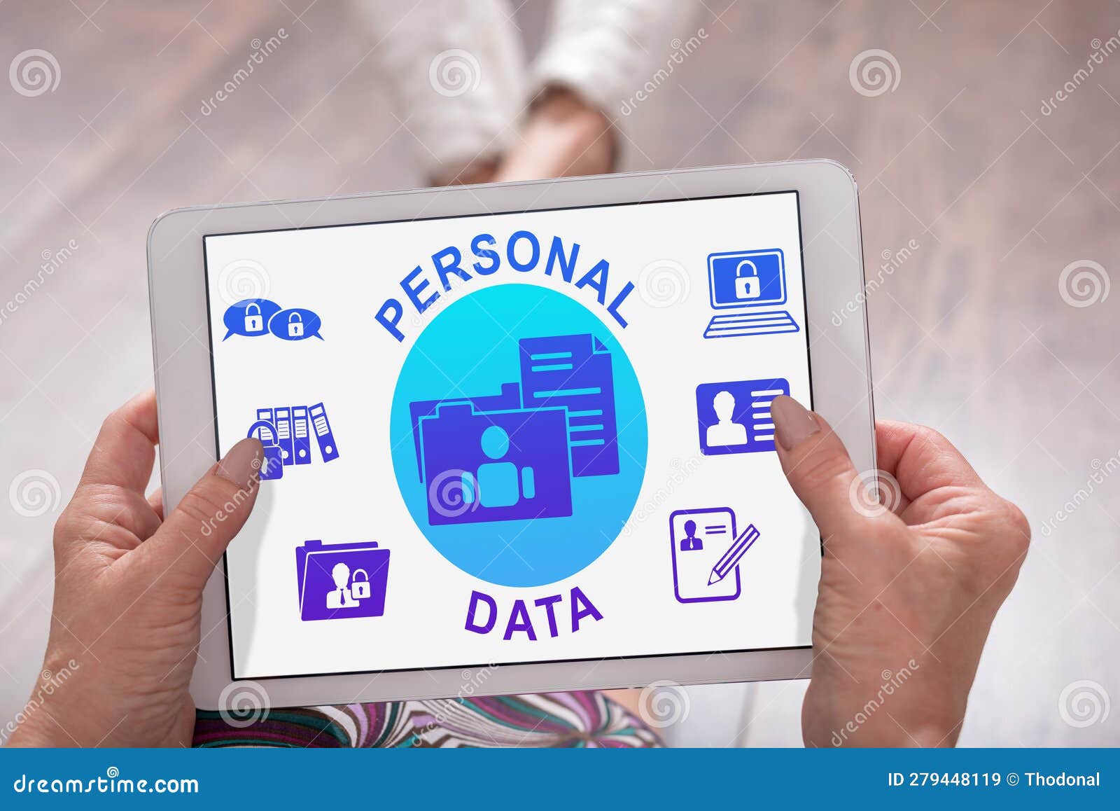 Personal Data Concept on a Tablet Stock Image - Image of resources ...