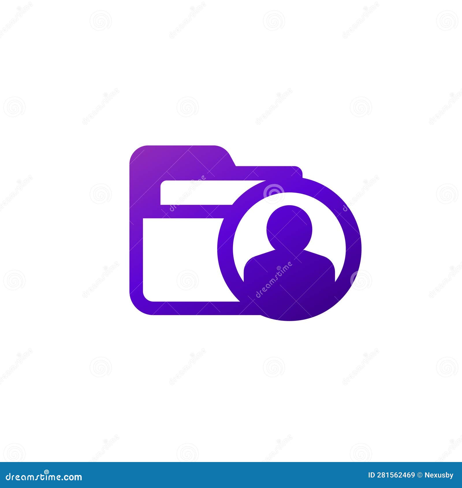 Personal Data Folder Minimal Icon Stock Vector - Illustration of user ...