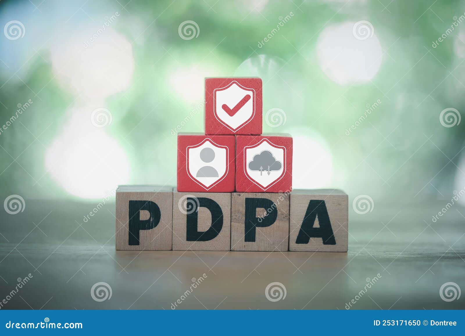 Personal Data Protection Act or PDPA Concept. PDPA Wood Block Blocks ...