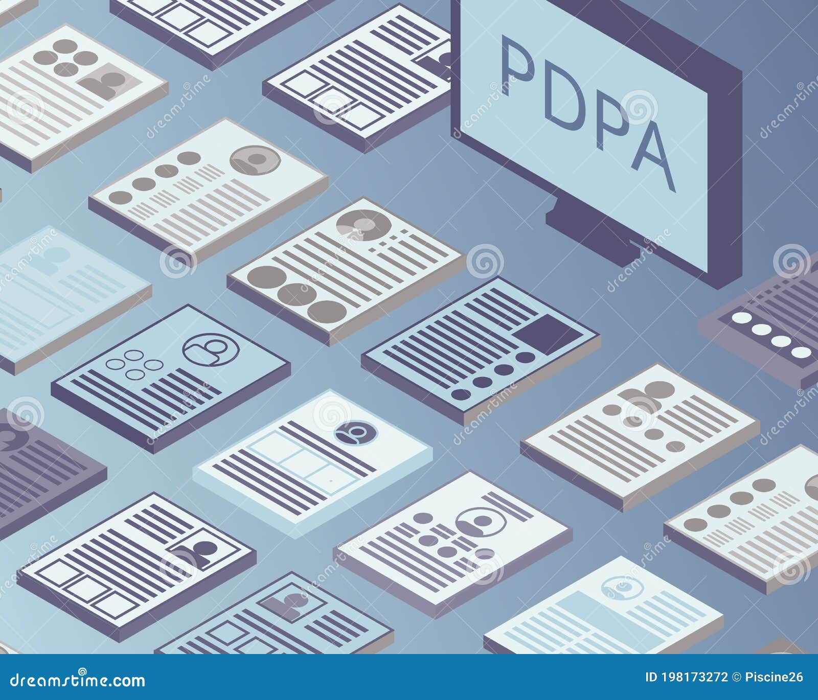 Personal Data Protection Act or PDPA in Human Resources Vector Stock ...