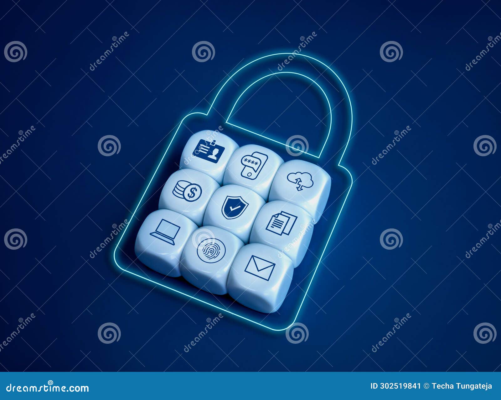 Digital Privacy Information Icons Block Group are Safty in Digital ...