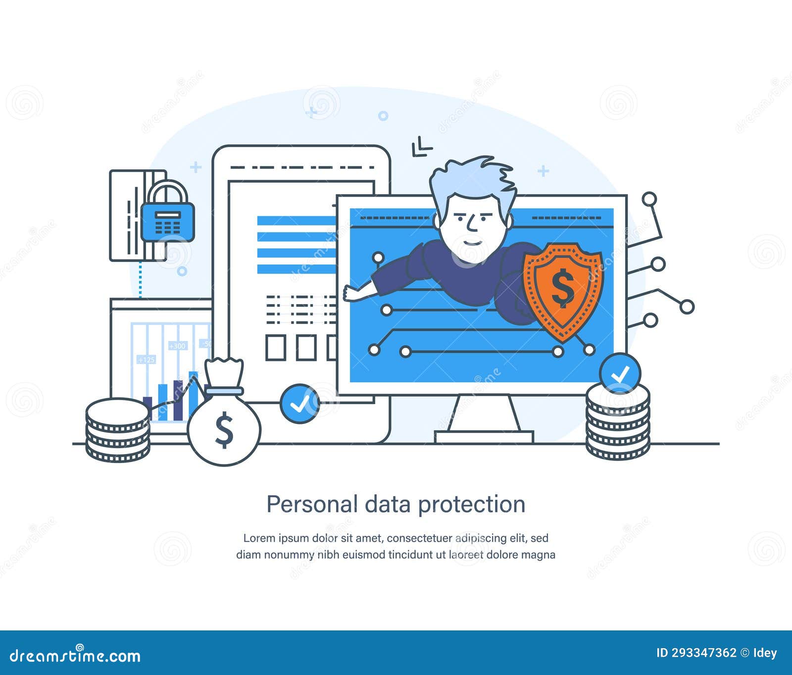 Personal Data Protection, Cyber Security Safety Internet Technology ...