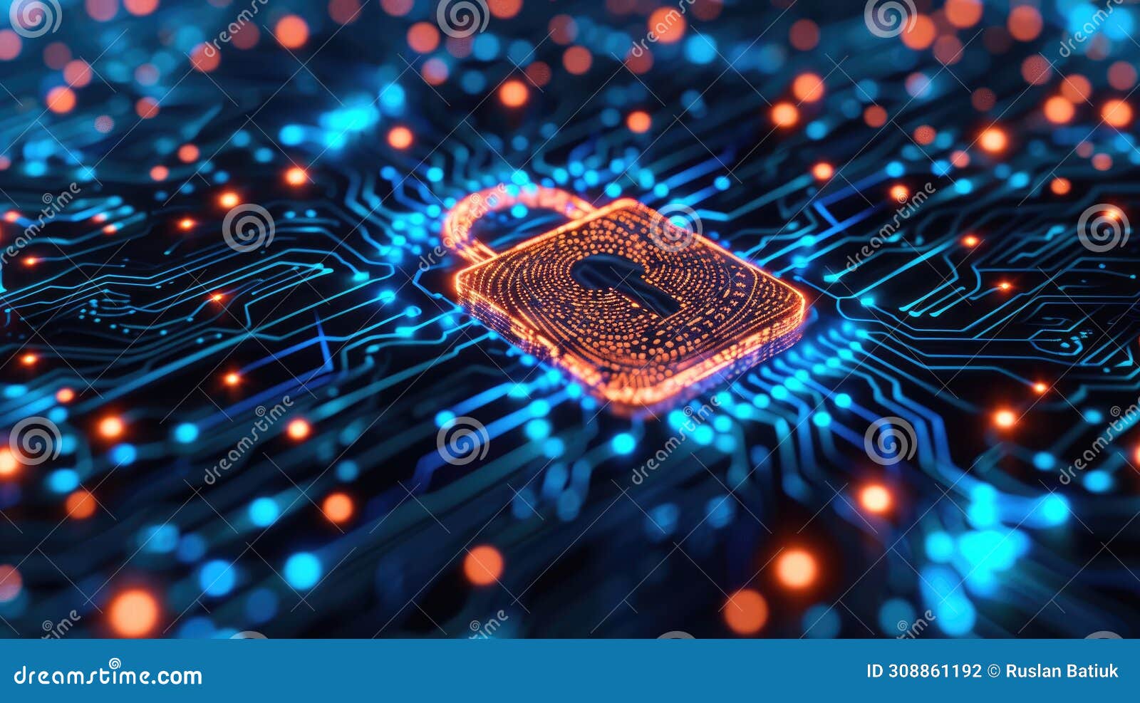 Personal Data Protection , Digital Fingerprint Trace, a Padlock, Know ...