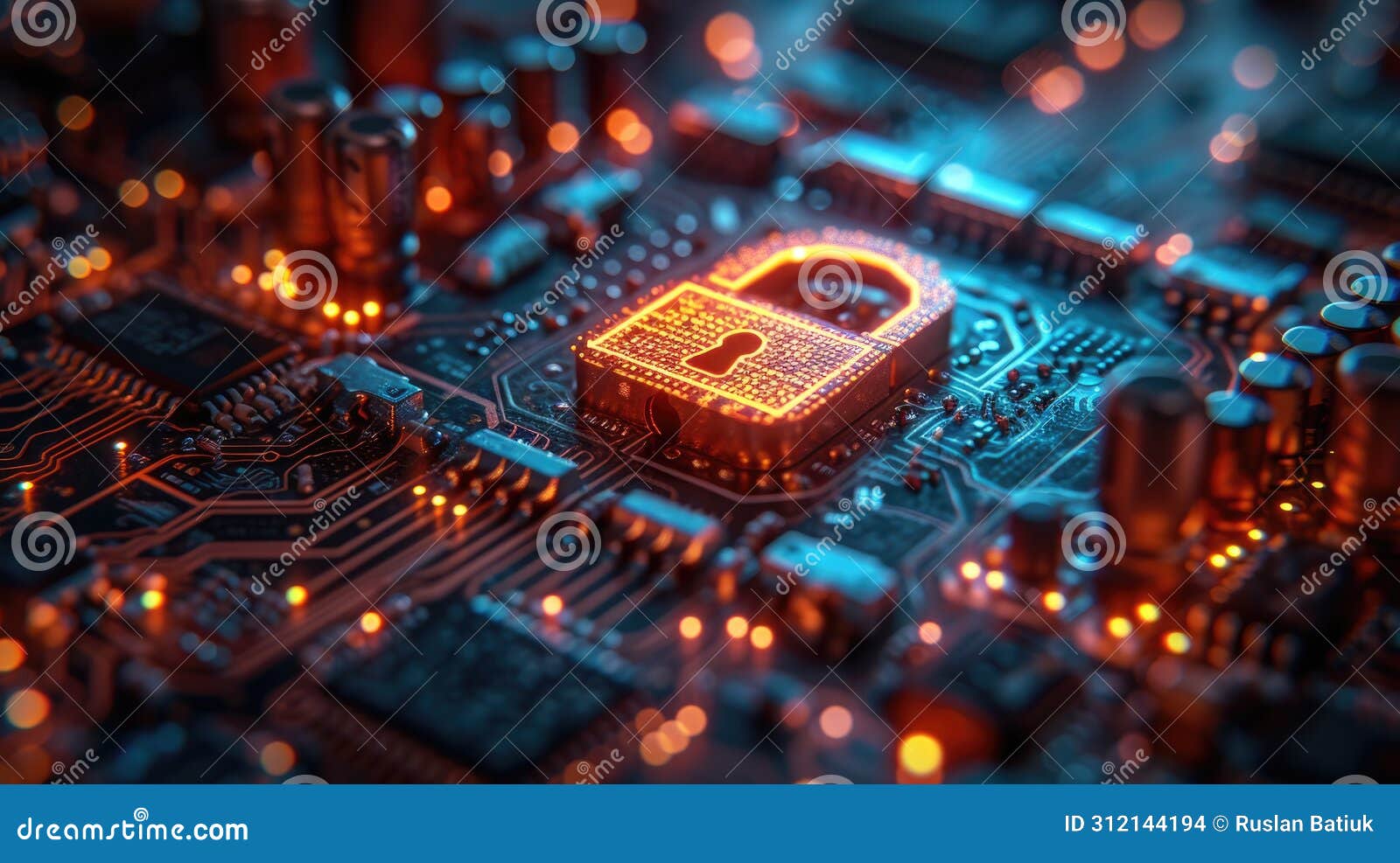 Personal Data Protection , Digital Fingerprint Trace, a Padlock, Know ...