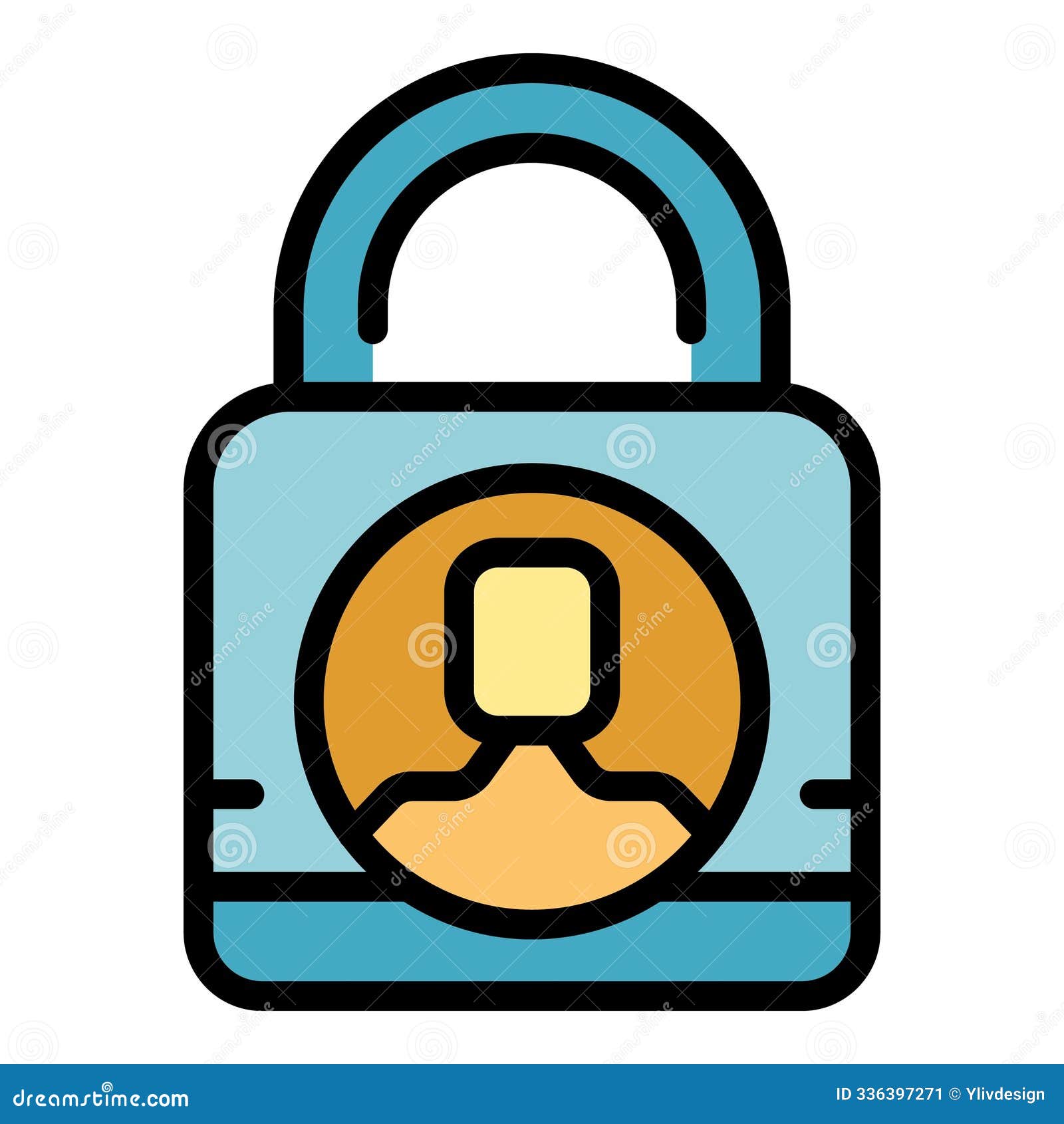 Personal Data Protection with Padlock Protecting User Profile Stock ...