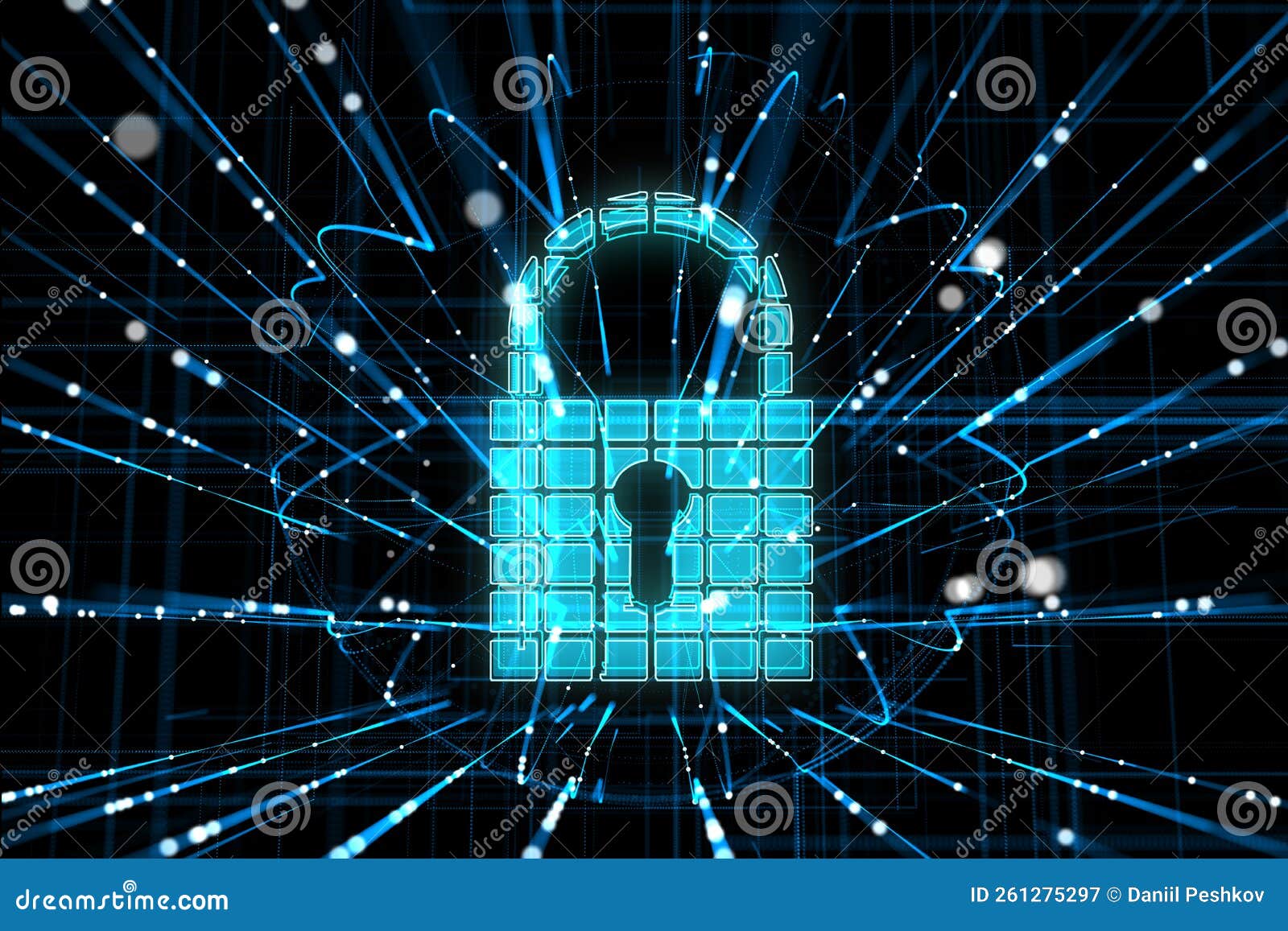 Personal Data Security and Cyber Protection Concept with Digital Pad ...