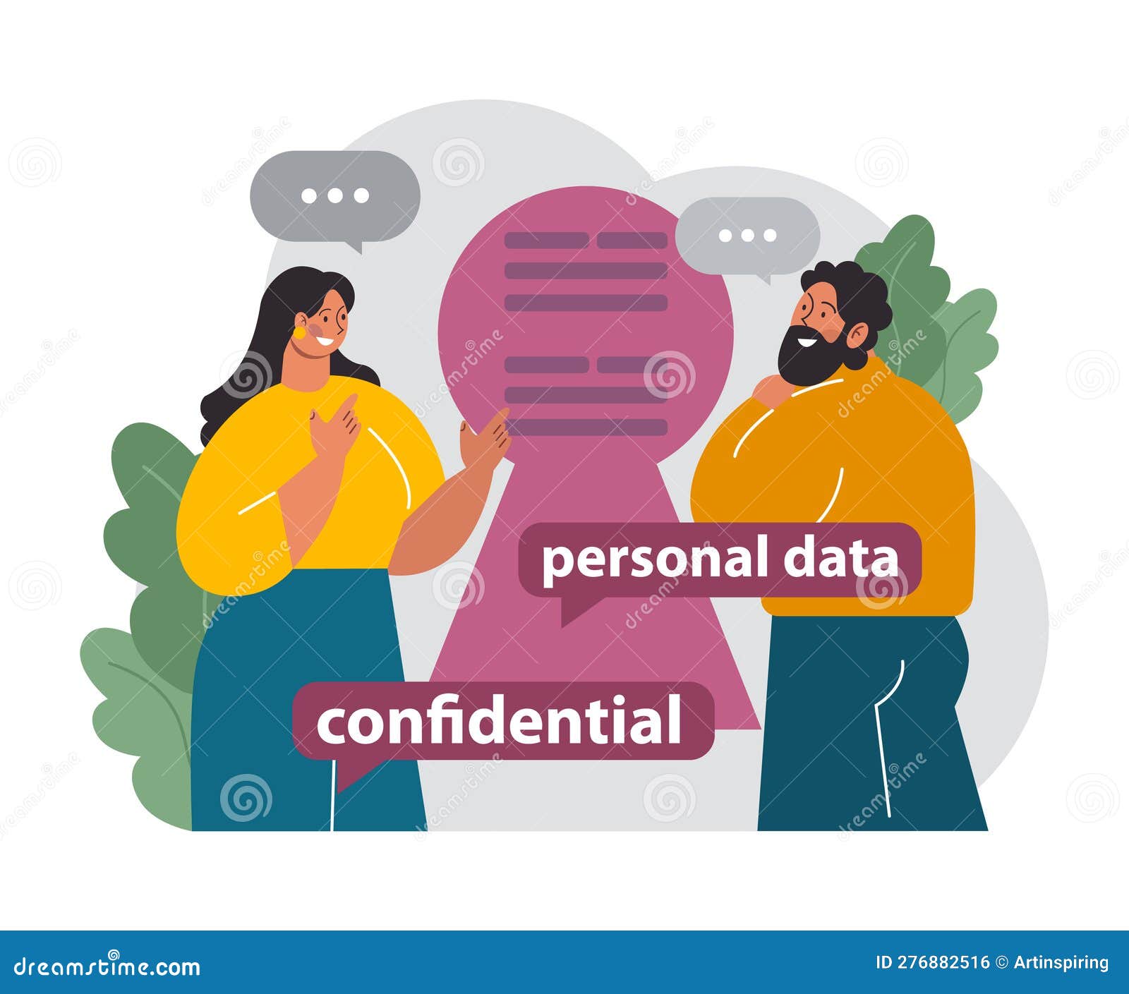Personal Data Security. Information Privacy and Confidentiality Stock ...