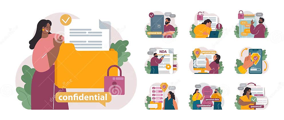 Personal Data Security Set Information Privacy And Confidentiality