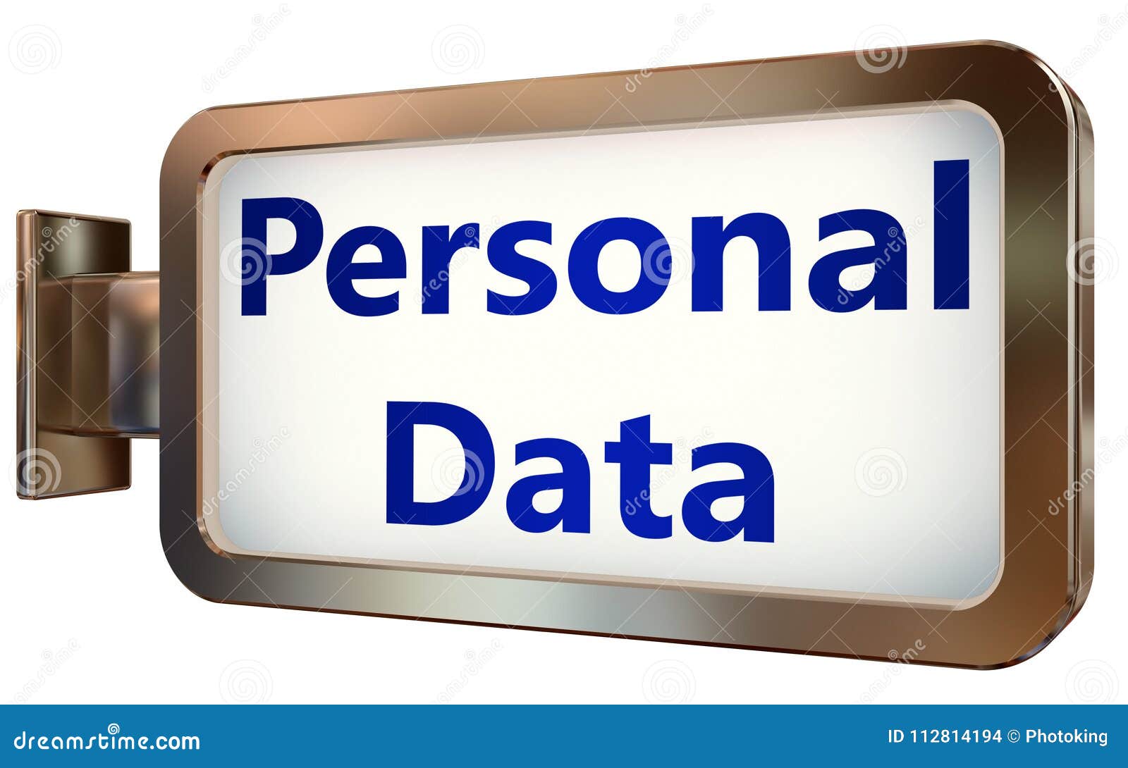 Personal Data on Billboard Background Stock Illustration - Illustration ...