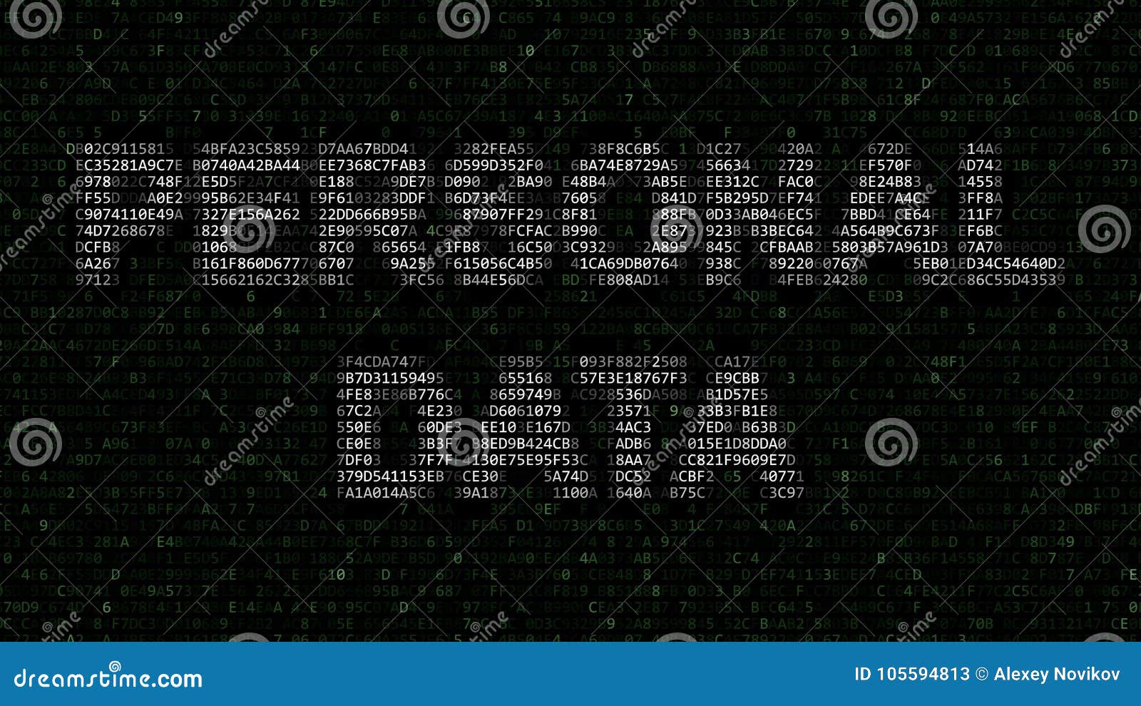 PERSONAL DATA Words Made of Hexadecimal Symbols on Computer Screen. 3D ...