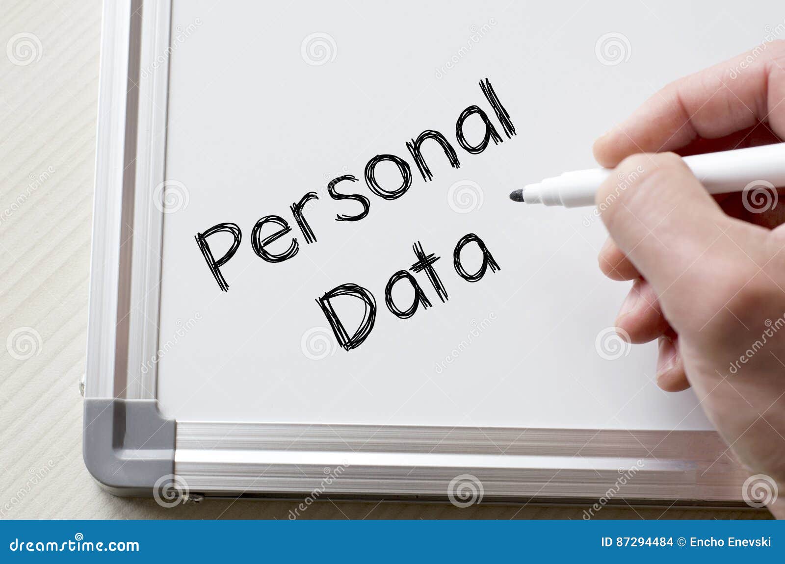 Personal Data Written on Whiteboard Stock Photo - Image of protection ...