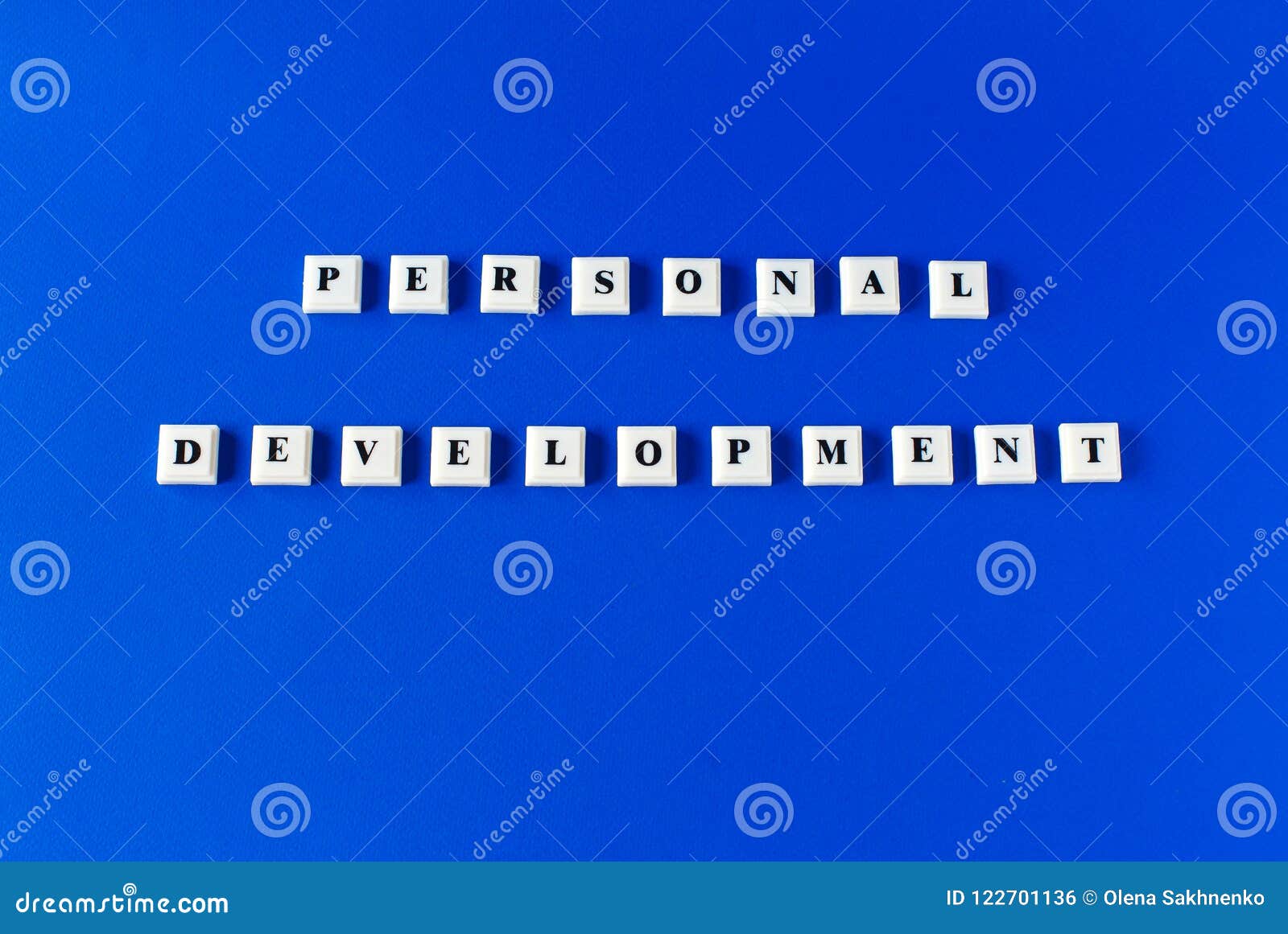 Personal Development. Isolated Text Written on Blue Background Stock ...