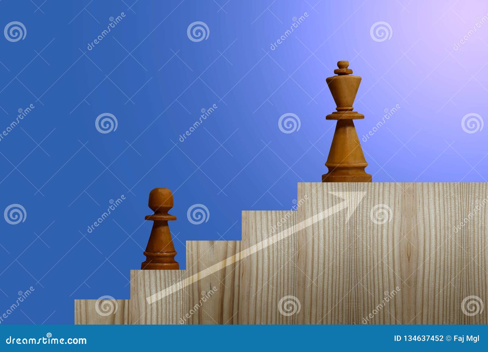 Personal Development Career, The Concept Of Pawn Becomes King Stock ...