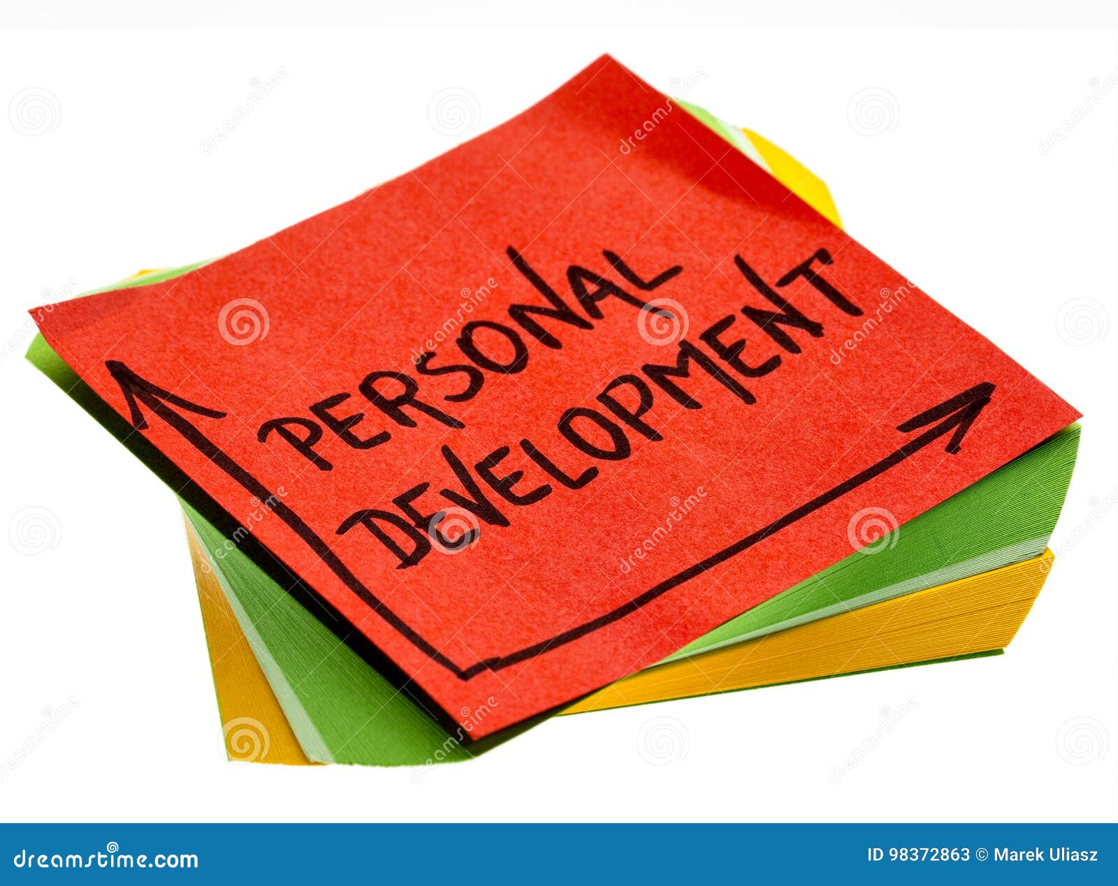 Personal Development Words on Reminder Note Stock Image - Image of ...