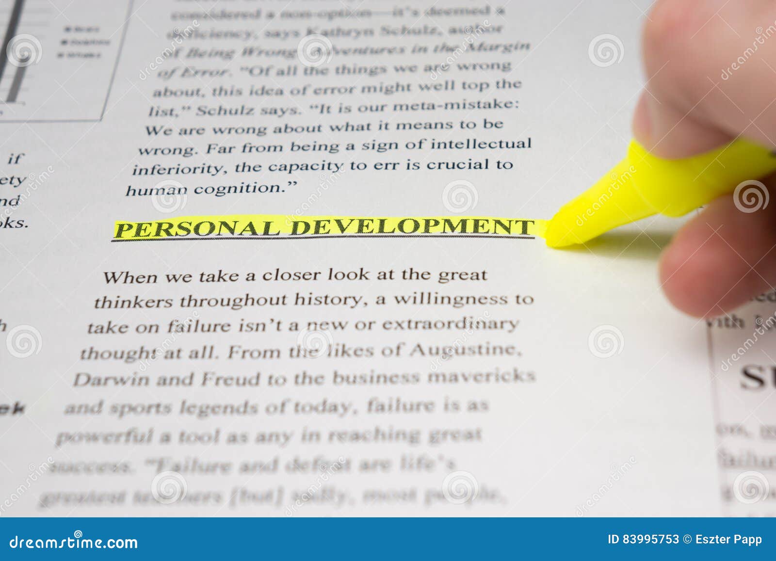 Personal Development Highlighted in a Business Text. Stock Image ...