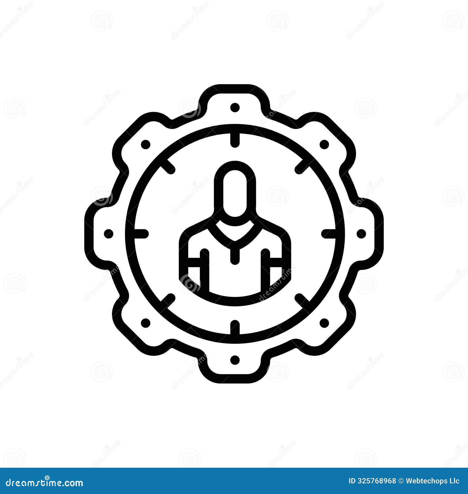 Black Line Icon for Personal Development, Personal and Trait Stock ...