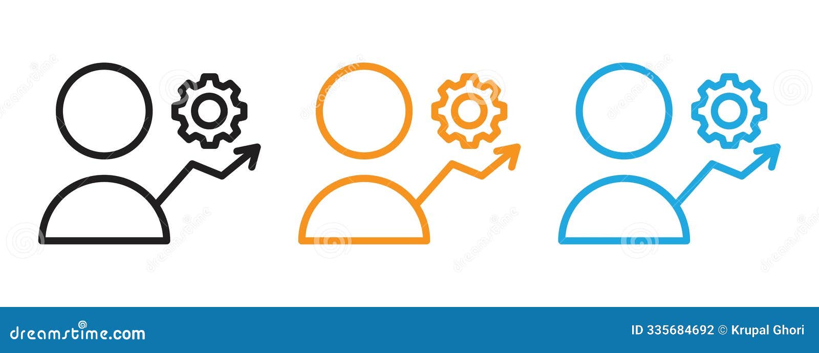 Personal Development Icon Thin Line Illustration Set Stock Vector ...