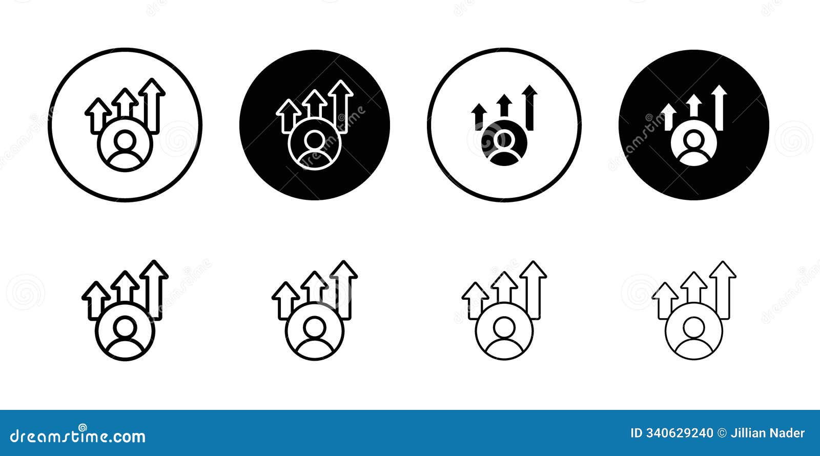 Personal Development Icon Outline Vector for Web Ui Stock Illustration ...