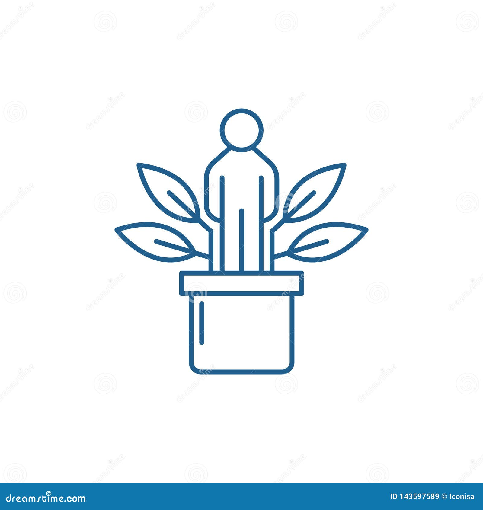 Personal Development Line Icon Concept. Personal Development Flat ...