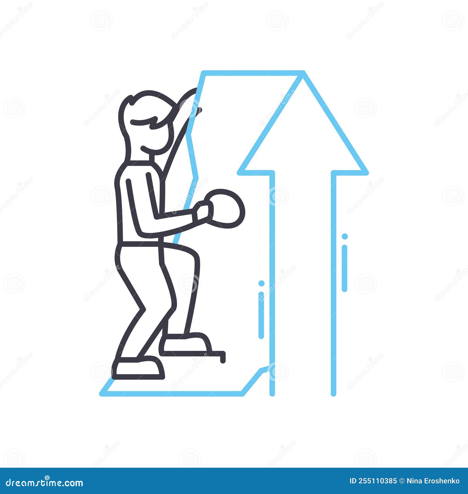 Personal Development Line Icon, Outline Symbol, Vector Illustration ...