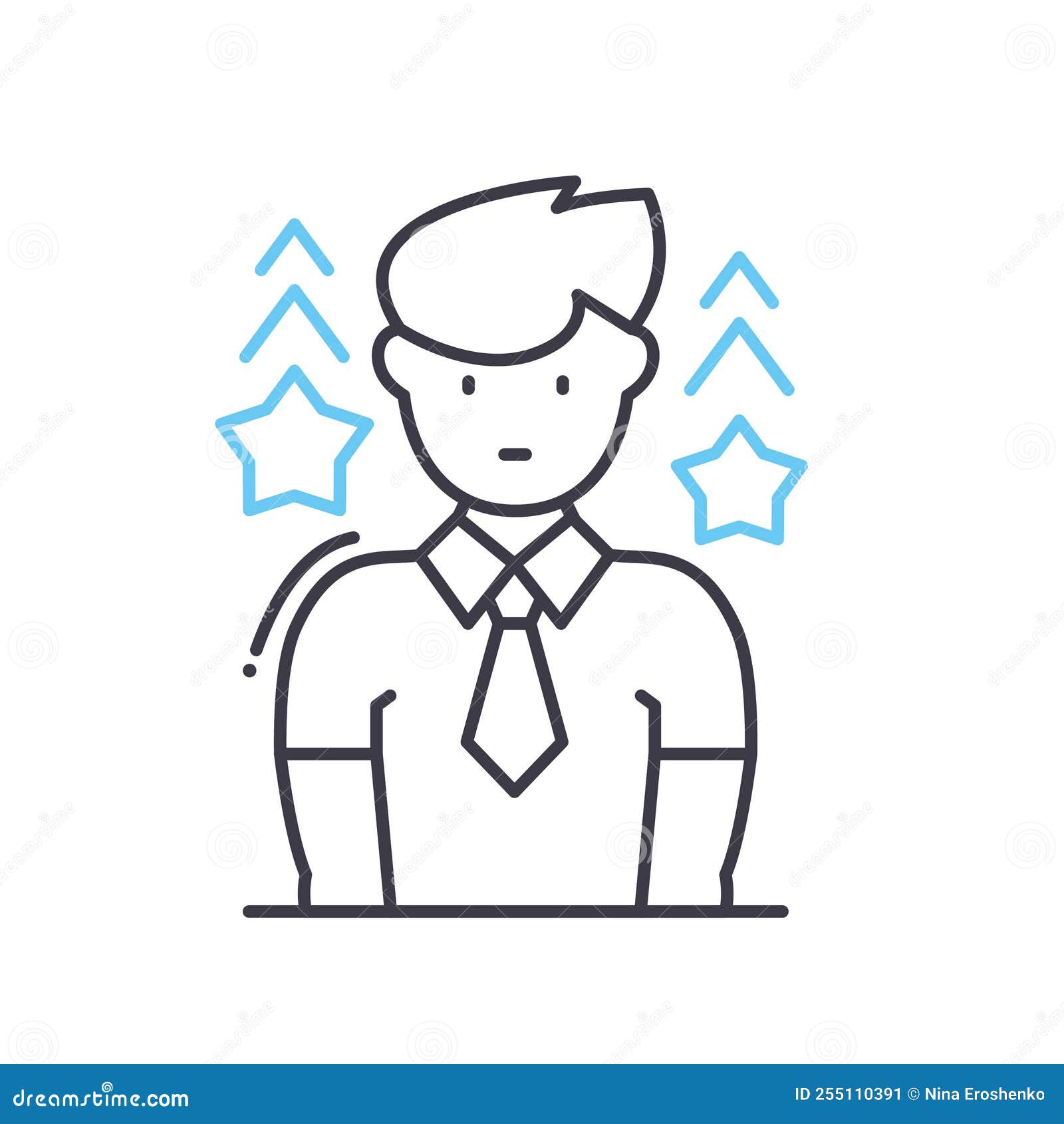 Personal Development Line Icon, Outline Symbol, Vector Illustration ...