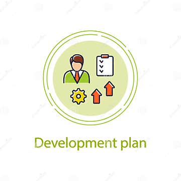 Personal Development Plan Concept Line Icon Stock Vector - Illustration ...
