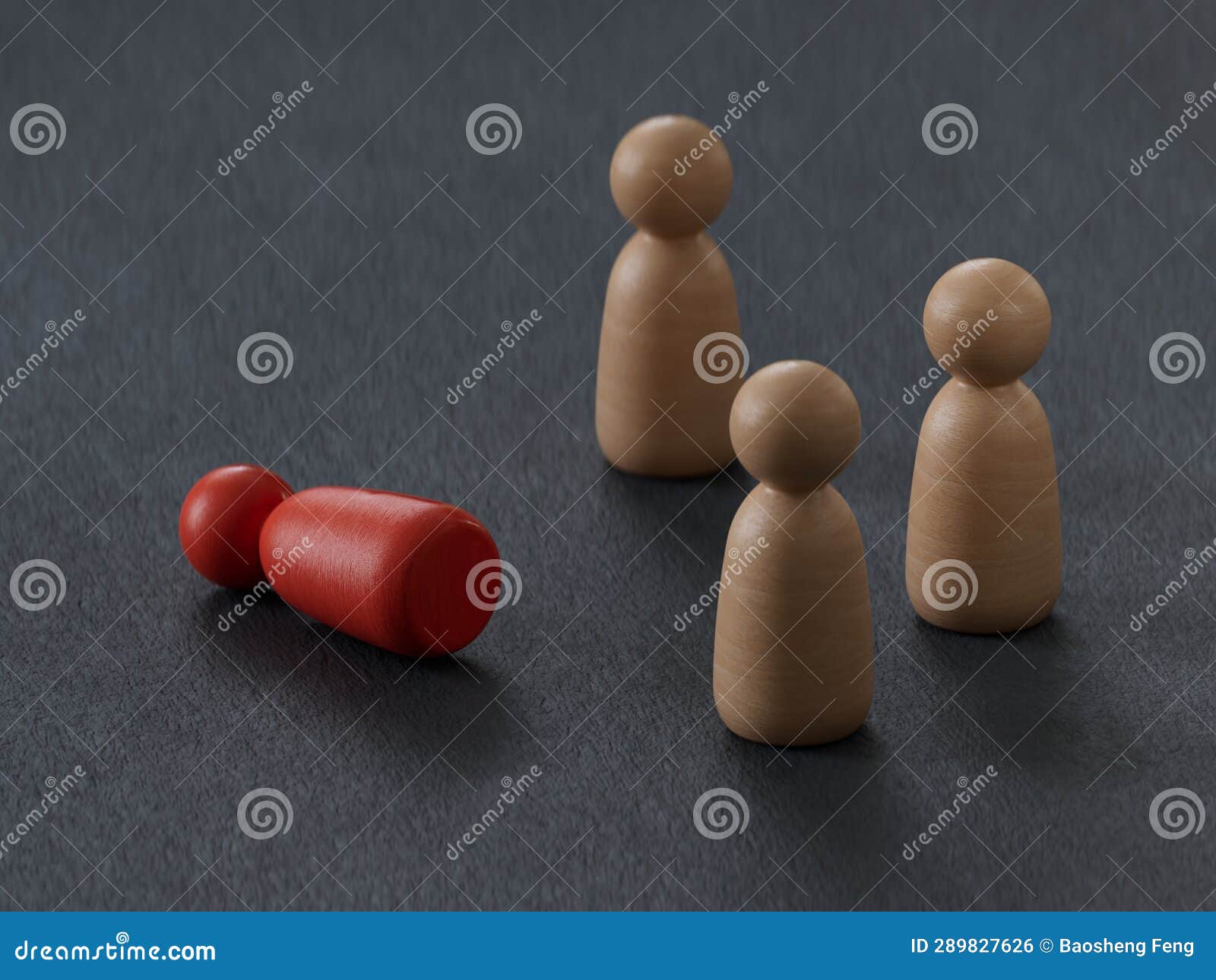 Personal Development. Red Figure in a Crowd. Think Different.3D ...