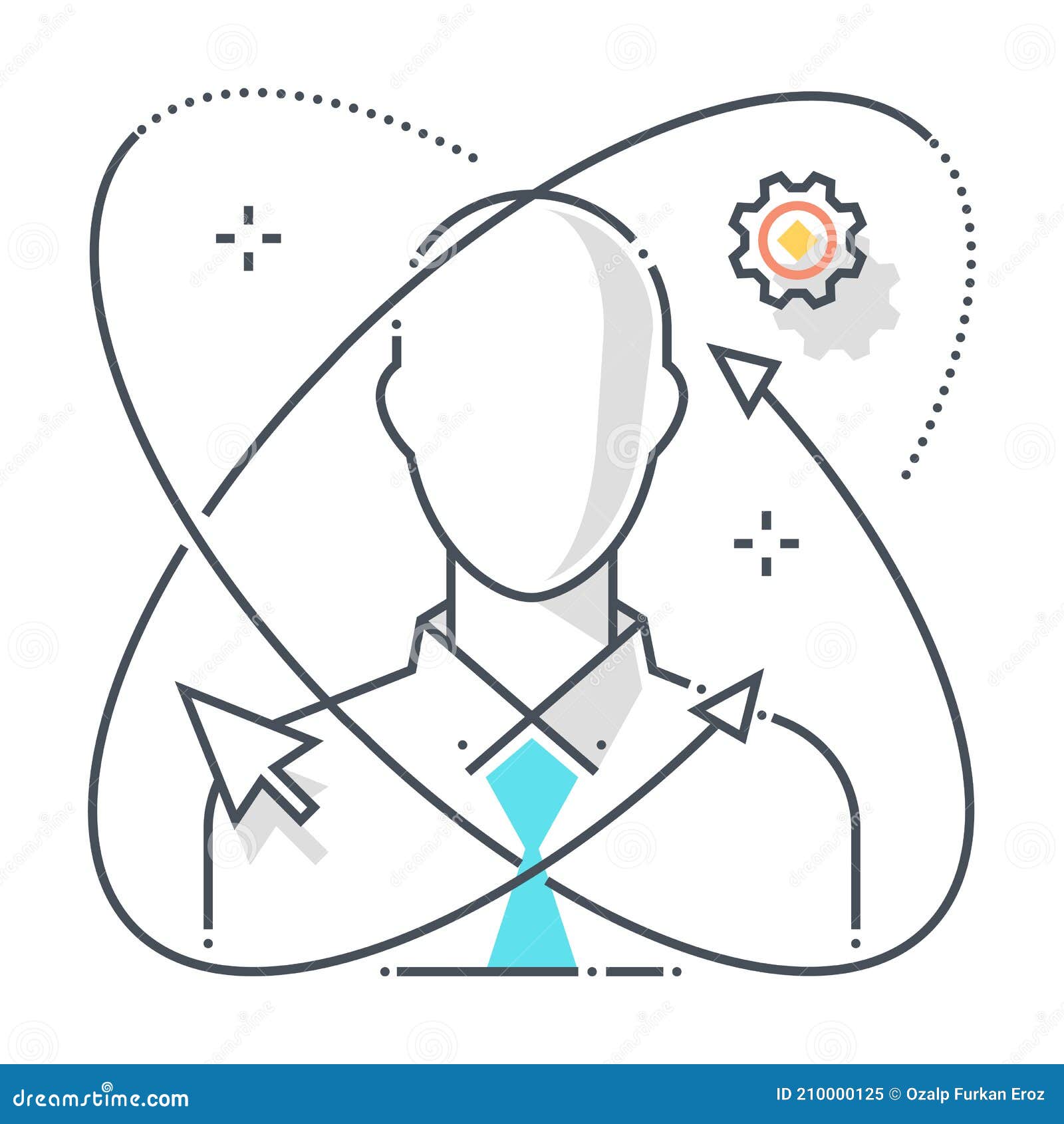 Personal Development Related Color Line Vector Icon, Illustration Stock ...