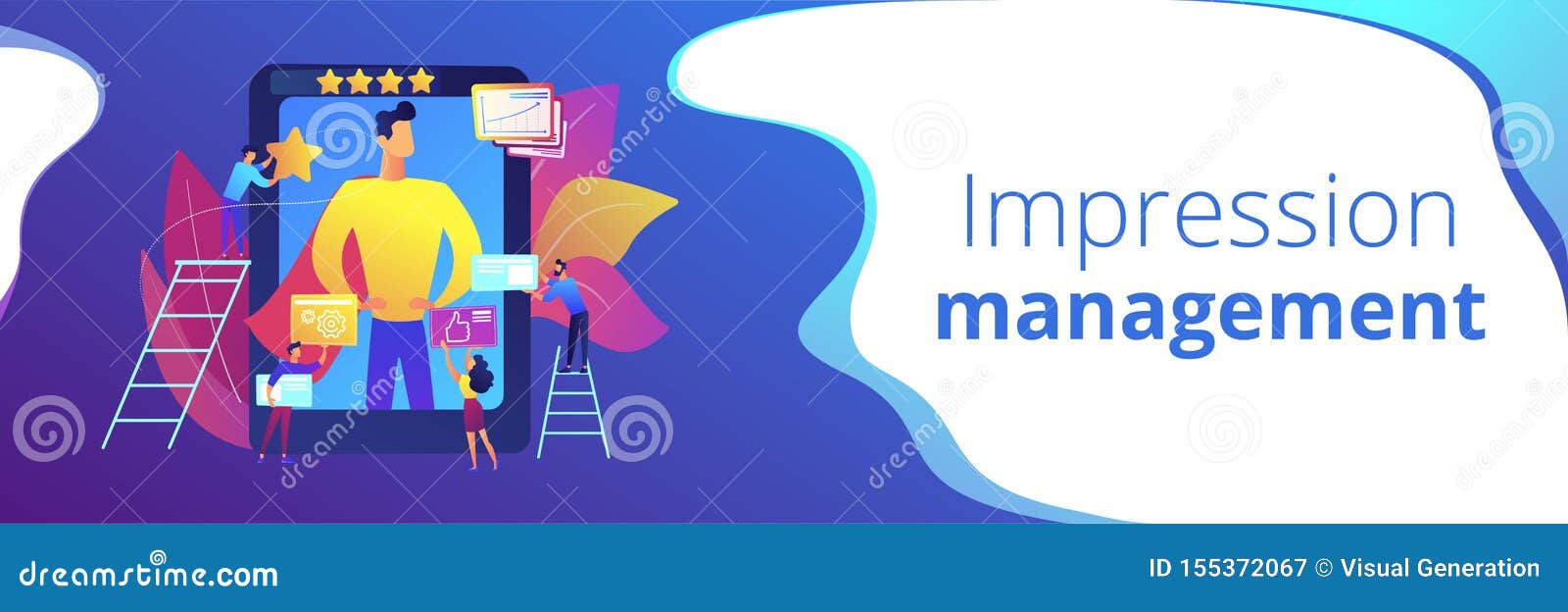 Impression Management Concept Banner Header Stock Vector - Illustration ...