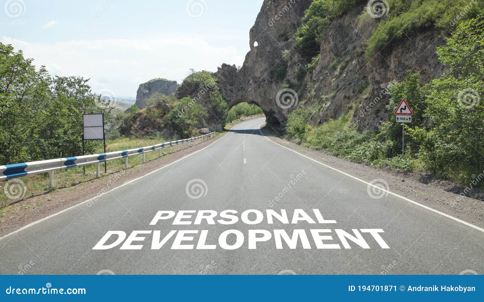 Personal Development Text on Asphalt Road Stock Image - Image of ...