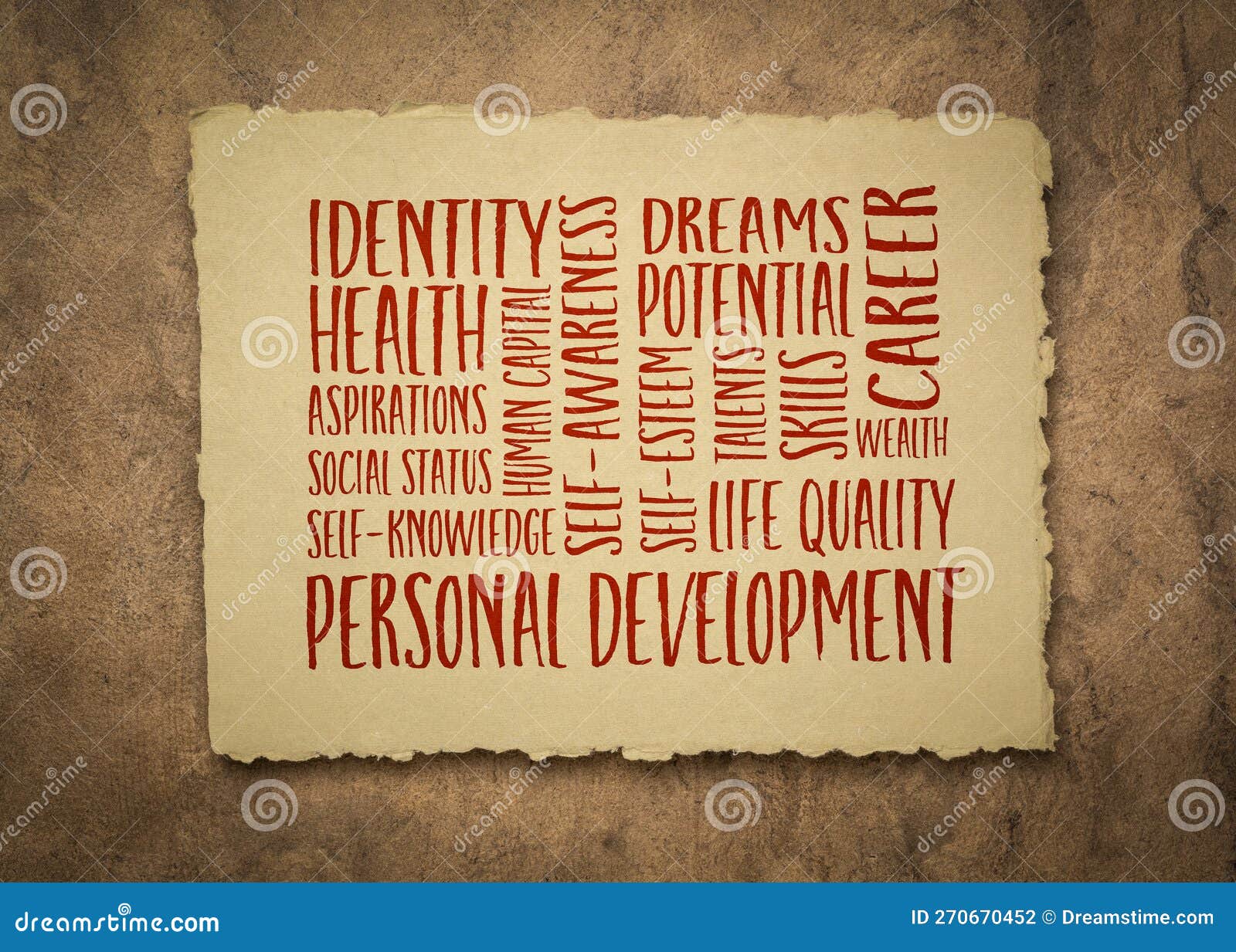 Personal Development Word Cloud - Self Improvement Concept Stock Photo ...