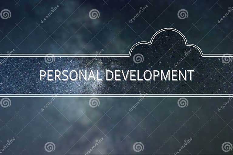 PERSONAL DEVELOPMENT Word Cloud Concept. Space Background Stock ...