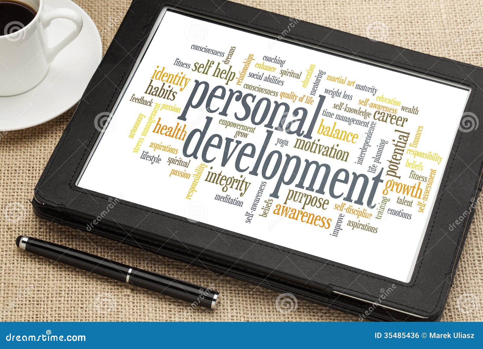 Personal Development Word Cloud Stock Photo - Image of growth, tablet ...