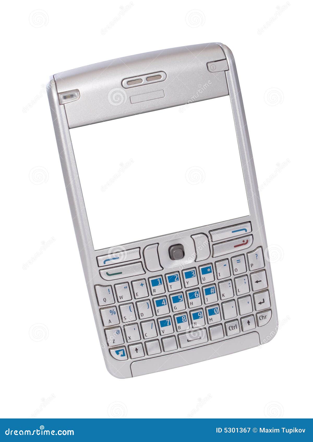 Personal Digital Assistant Isolated on White Stock Image - Image of ...