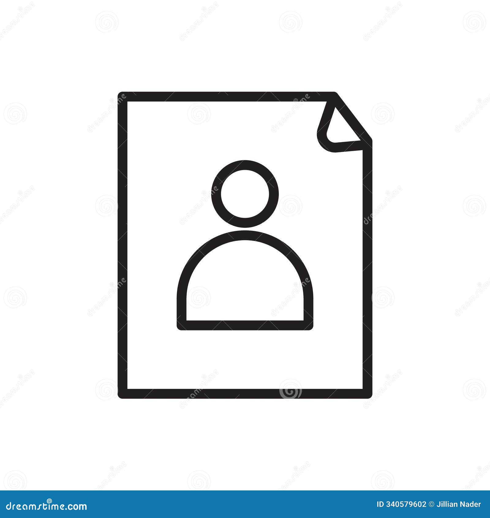 Personal Documents Icon Thin Line Art Isolated Stock Illustration ...