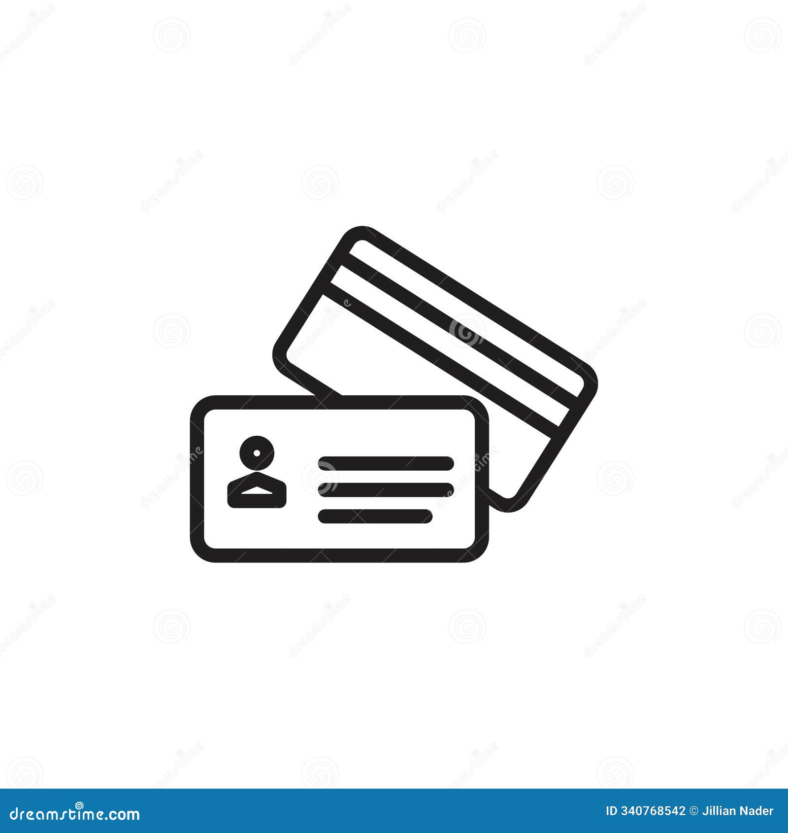 Personal Documents Icon Thin Line Flat Illustration Stock Illustration ...