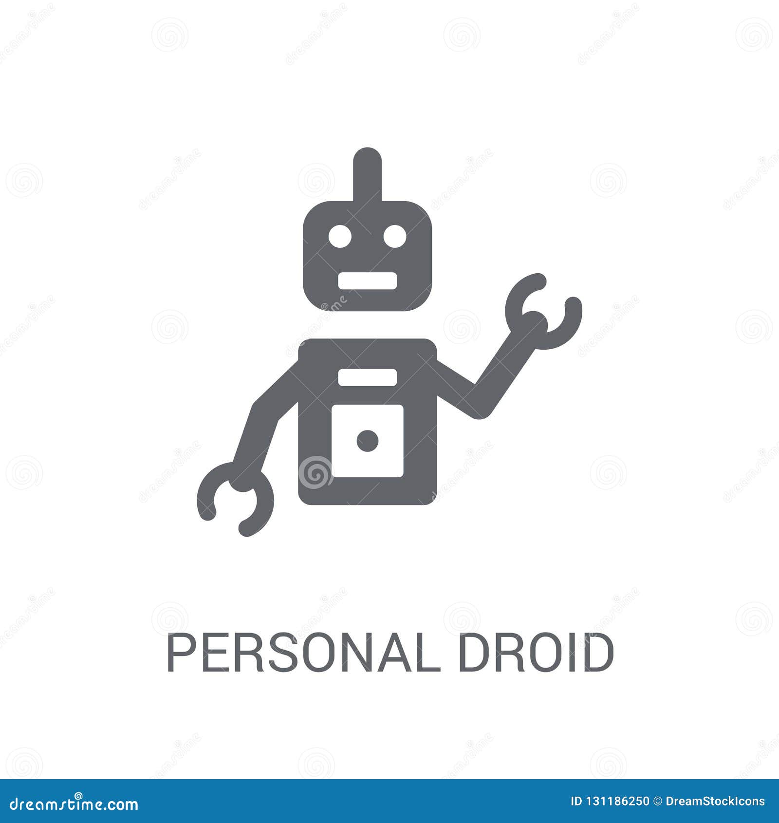 Personal Droid Icon. Trendy Personal Droid Logo Concept on White Stock ...