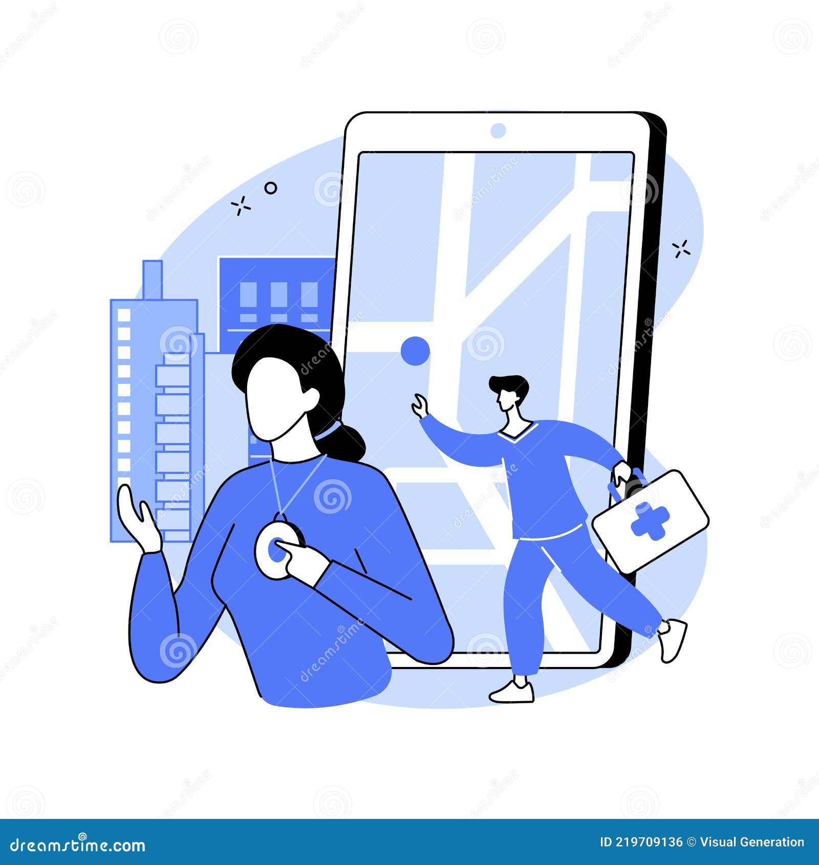 Personal Emergency Button Abstract Concept Vector Illustration. Stock ...